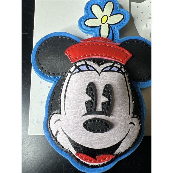 Disney | Accessories | Disney Disneyland Minnie Mouse Leather Keychain ...